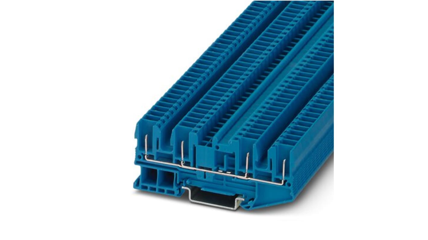 3042081 | Phoenix Contact ST 2.5-QUATTRO/4PBU Series Blue Feed Through ...