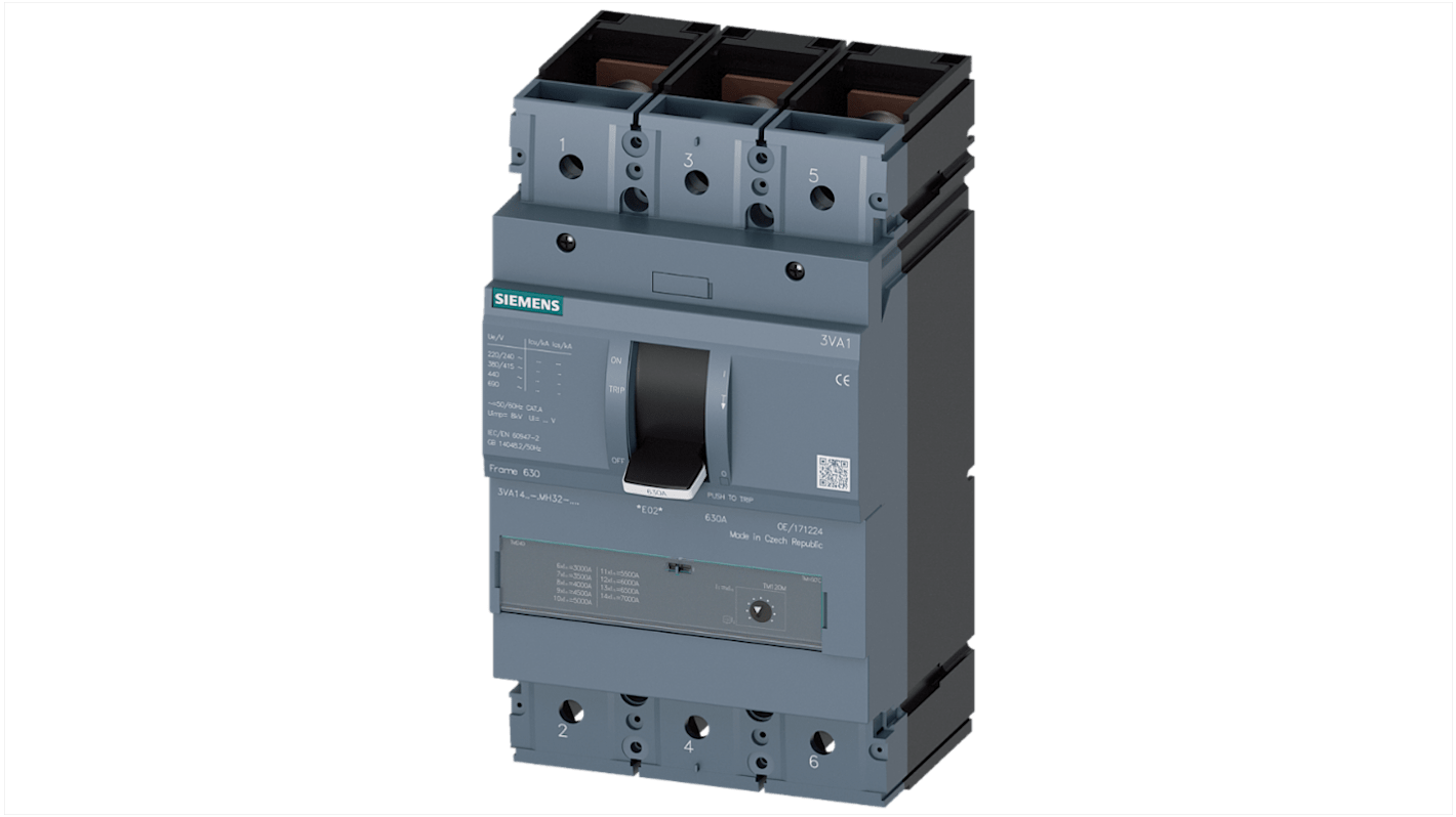 3VA1440-5MH32-0AA0 | Siemens, SENTRON MCCB 3P 400A, Breaking Capacity ...