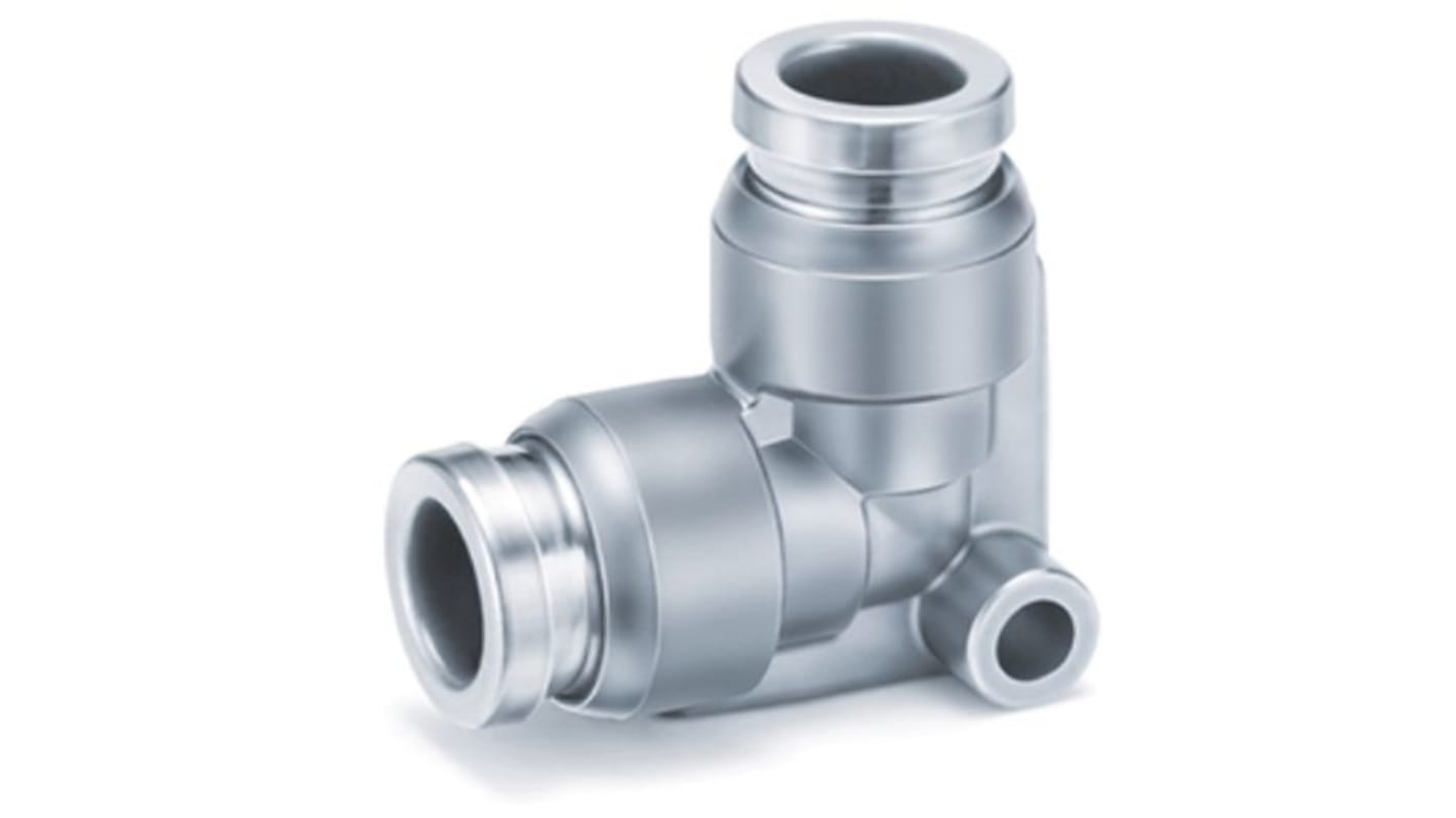 SMC KQB2 Series Elbow Fitting, 8 mm to 8 mm, Tube-to-Tube Connection ...
