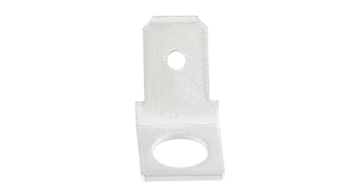 RS PRO Metal Uninsulated Male Spade Connector, PCB Tab, 6.35 x 0.8mm ...