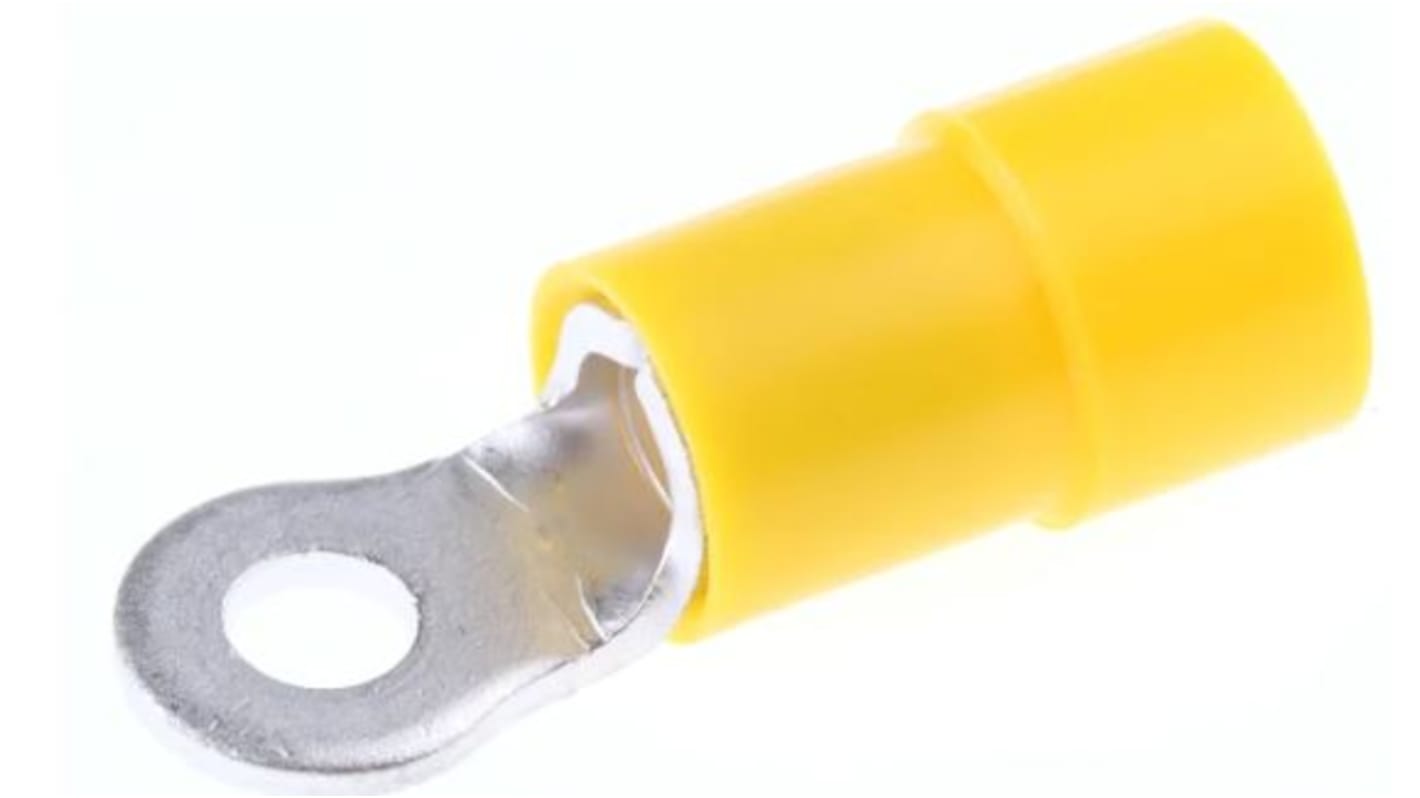 RS PRO Insulated Crimp Ring Terminal, M3 Stud Size, 4mm² to 6mm² Wire ...