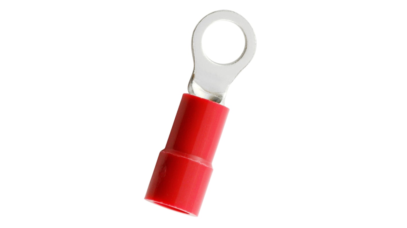 RS PRO Insulated Crimp Ring Terminal, M4 Stud Size, 0.5mm² to 1.5mm² ...
