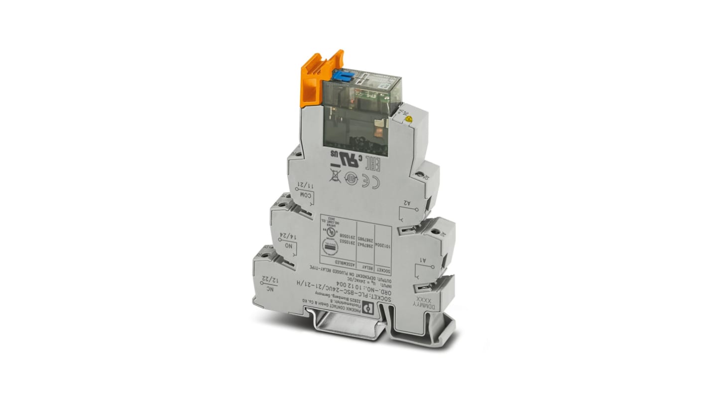 2910503 | Module relais Phoenix Contact, 24V c.c., 2 RT, montage Rail ...