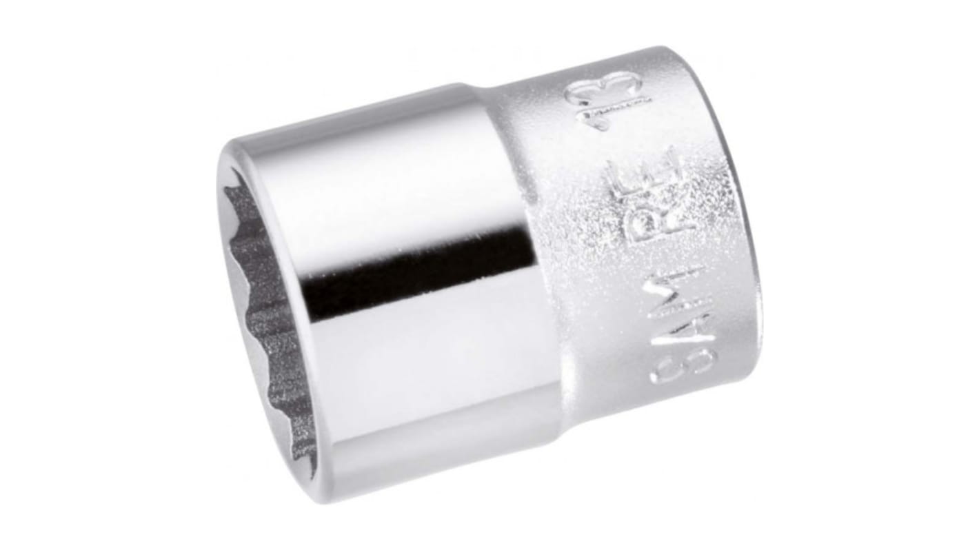 RE-12 | SAM 1/4 in Drive 12mm Standard Socket, 12 point, 25 mm Overall ...