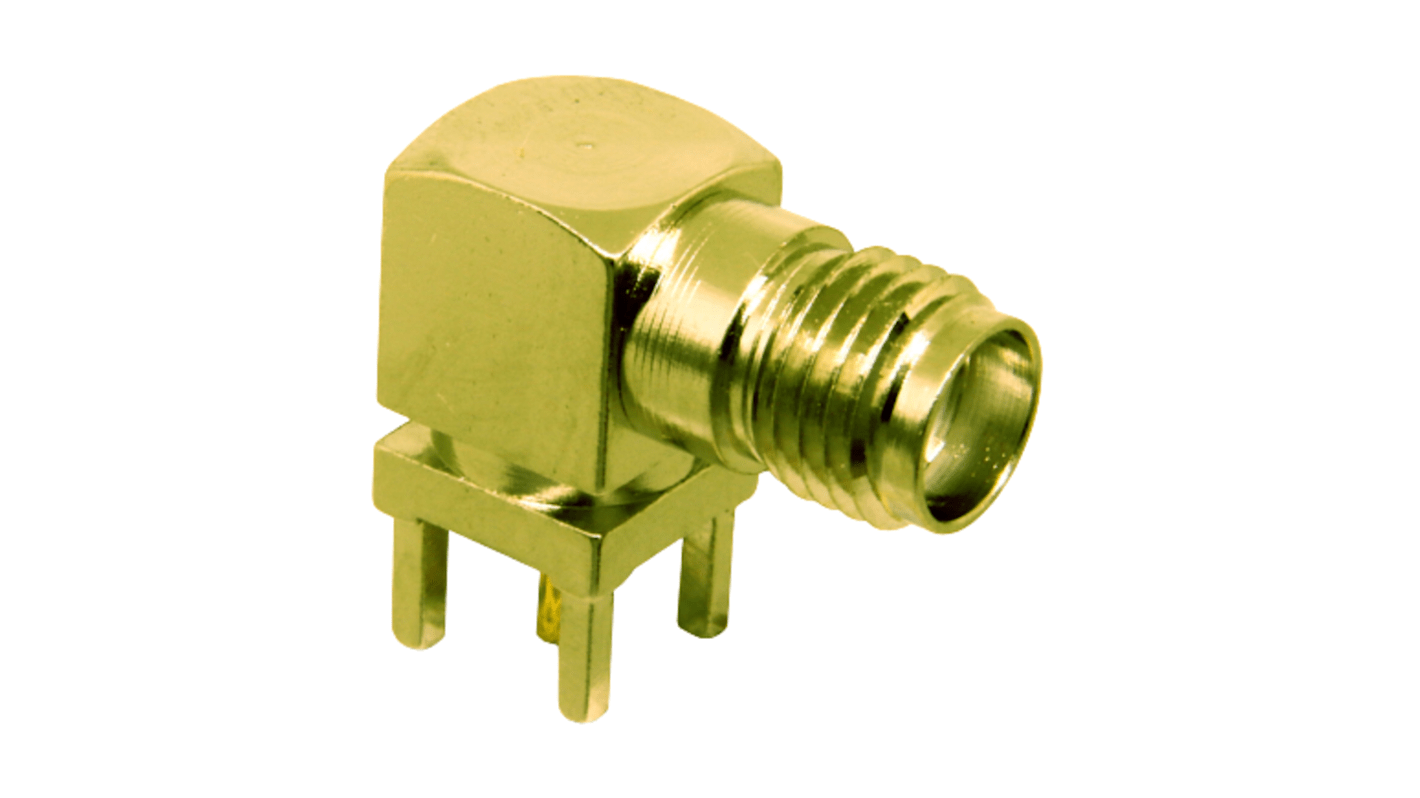 CONSMA002-G | TE Connectivity, jack PCB Mount SMA Connector, Through Hole Termination, Right ...