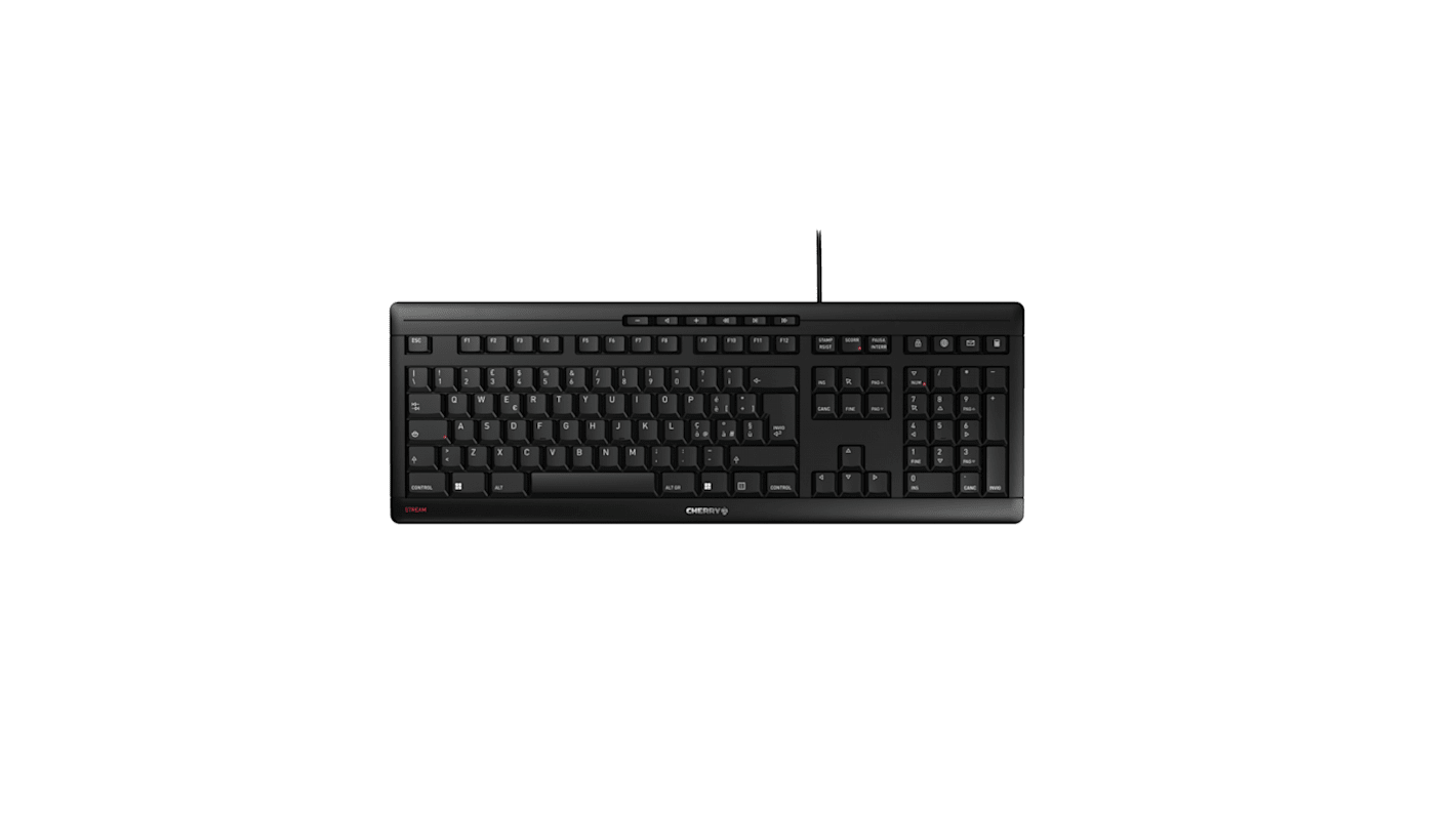 JK-8500IT-2 | Cherry JK Wired USB Compact Keyboard, QWERTY, Black | RS