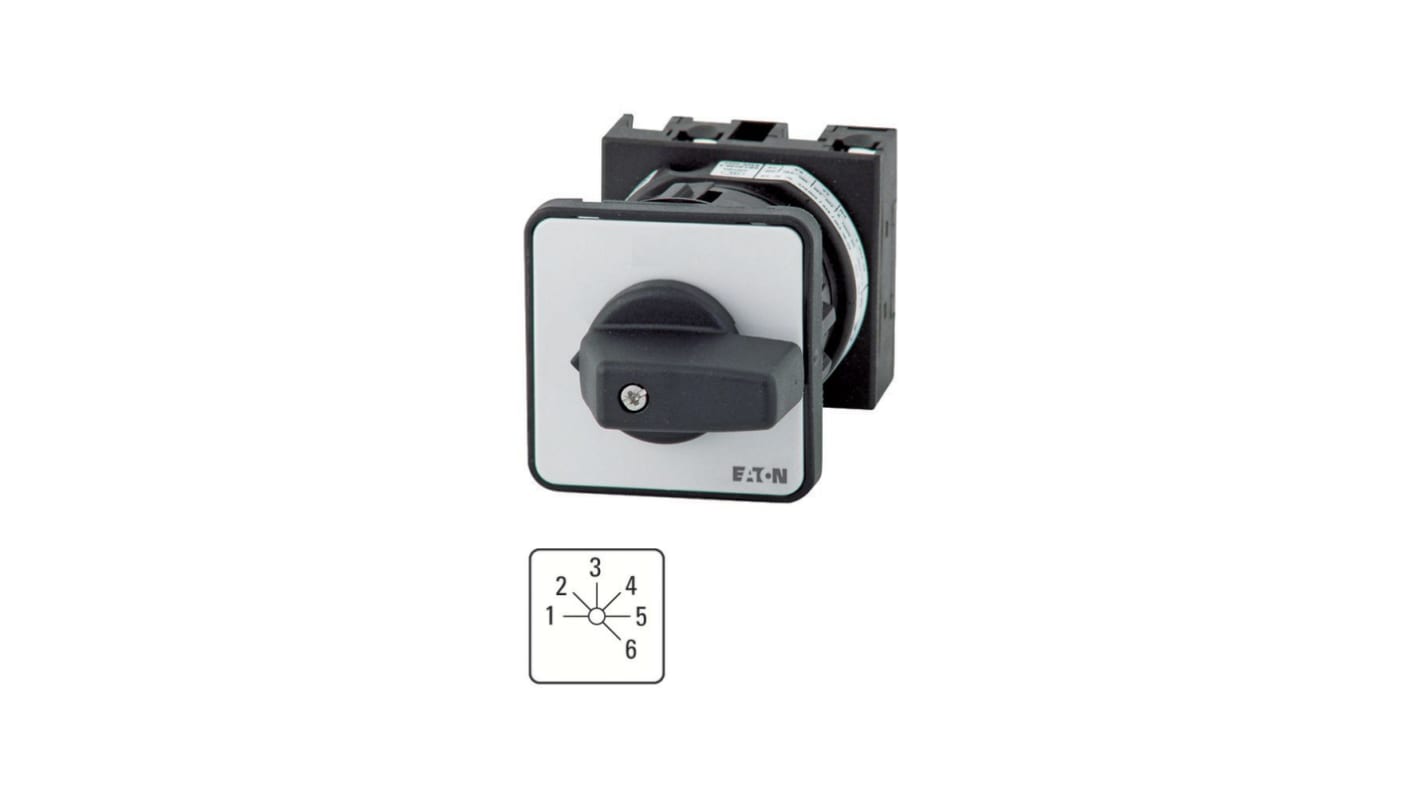 012916 | Eaton, 1P 6 Position 45° On-Off Cam Switch, 690V (Volts), 20A ...