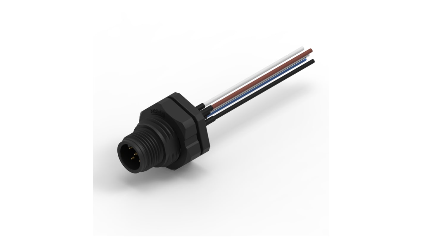 643411100405 | Industrial Circular Connectors, 5 Contacts, Panel Mount ...