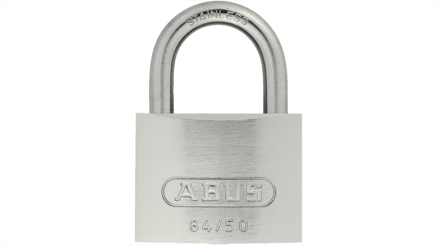 84IB/50 | ABUS Padlock Brass, Stainless Steel Padlock, 7.143mm Shackle | RS