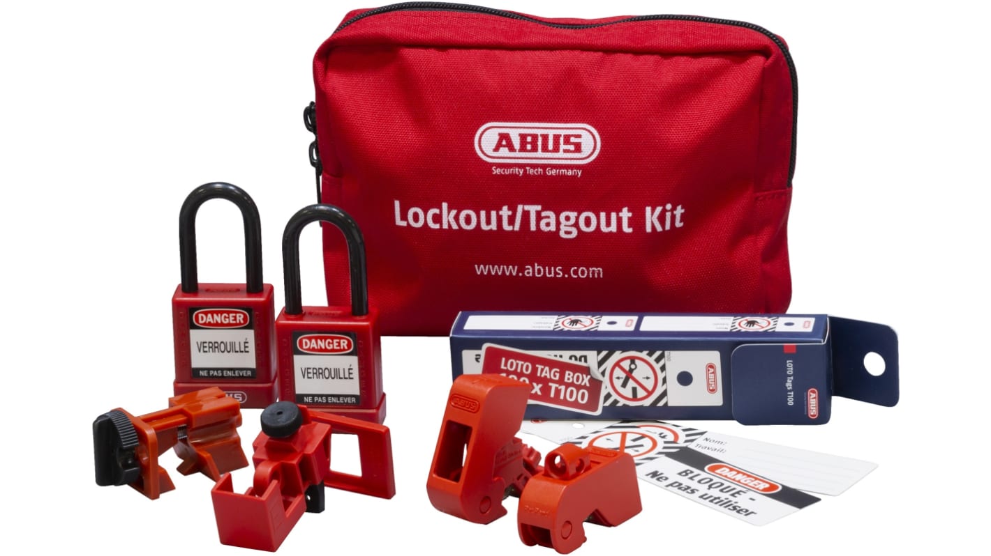 SL8ELEC LOTO Set | ABUS Red Lockout Kit | RS