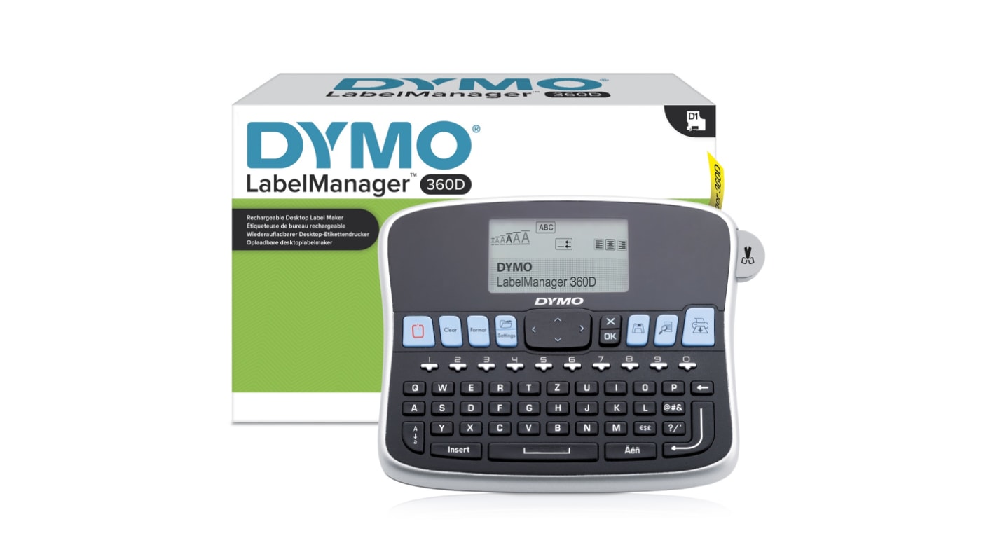 S0879520 | Dymo LabelManager 360D Label Printer, 12mm Max Label Width ...
