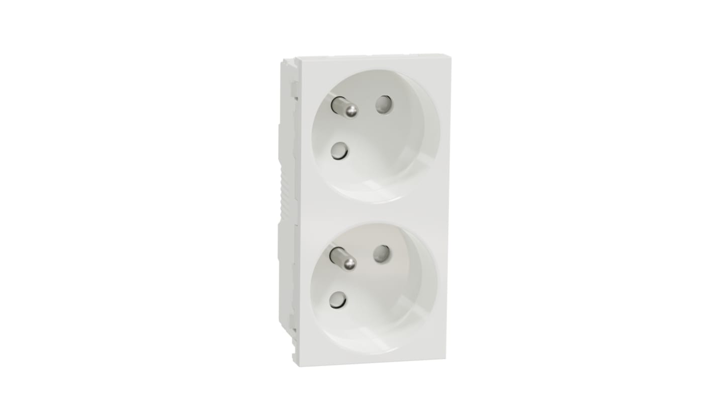 NU306918T | Schneider Electric White 2 Gang Power Socket, 2 Poles, 16A ...