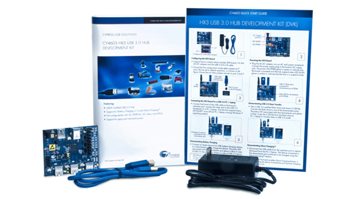Infineon HX3 USB 3.0 Hub Development Kit CYUSB3314 Development Kit for ...