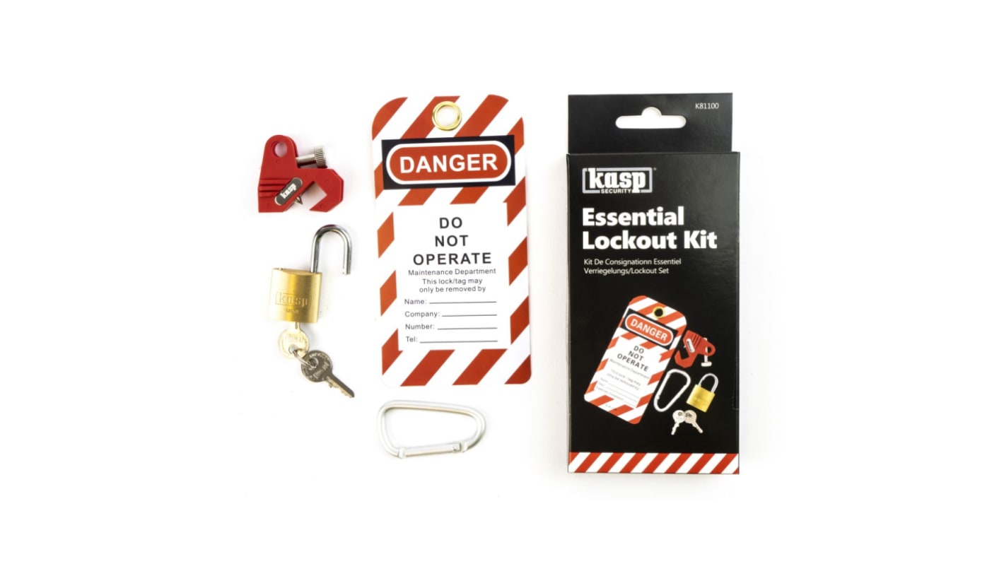 K81100 | Kasp Brass 1-Lock Brass Fuse lock-off device, MCB | RS