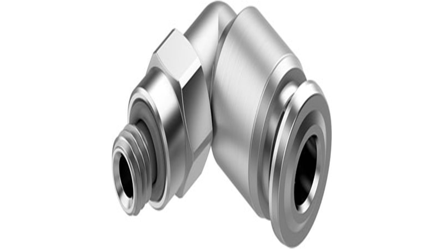 NPQR-L-M5-Q4 | Festo NPQR Series Elbow Fitting, M5 Male to 4 mm, Threaded-to-Tube Connection ...