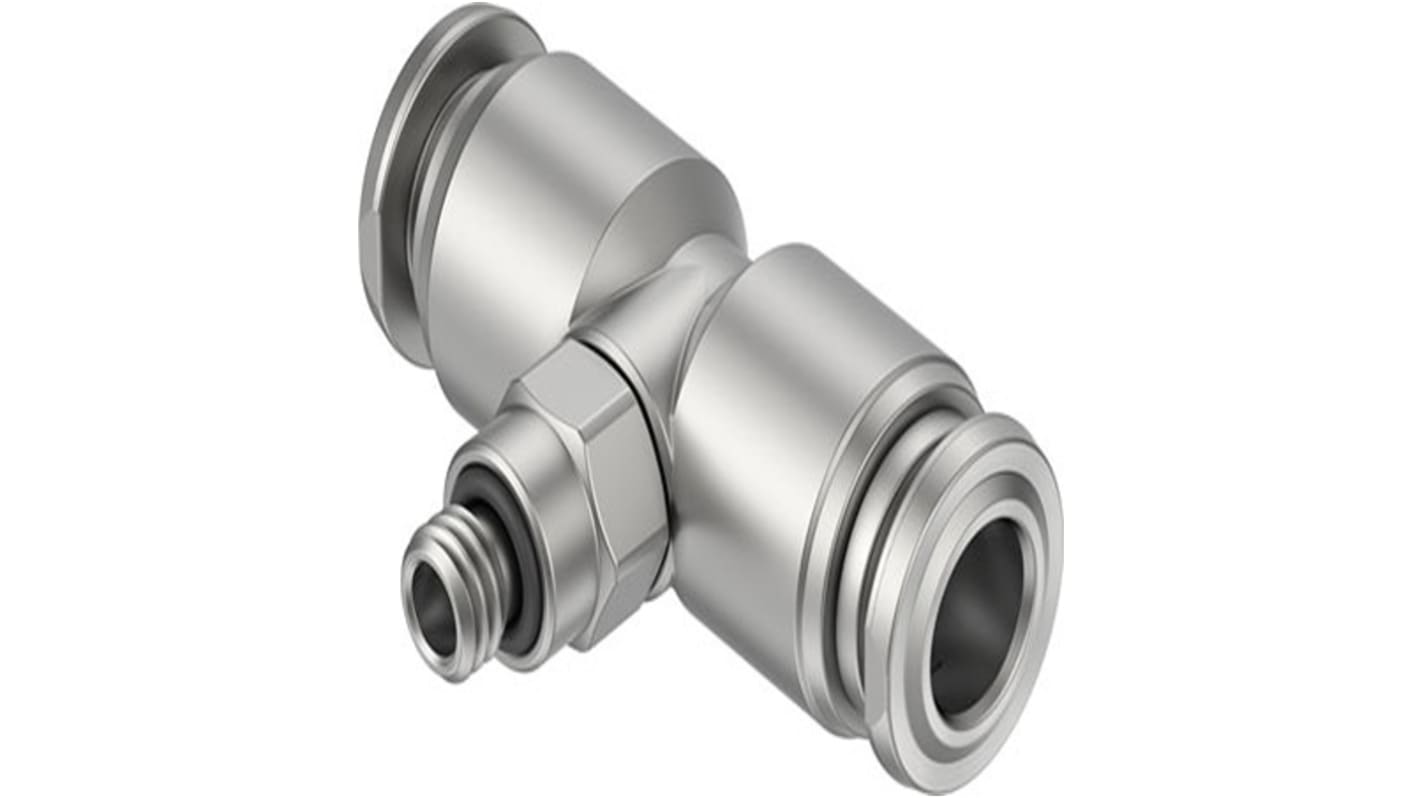 NPQR-T-M5-Q6 | Festo NPQR Series T Fitting, M5 to 6 mm, Threaded-to ...