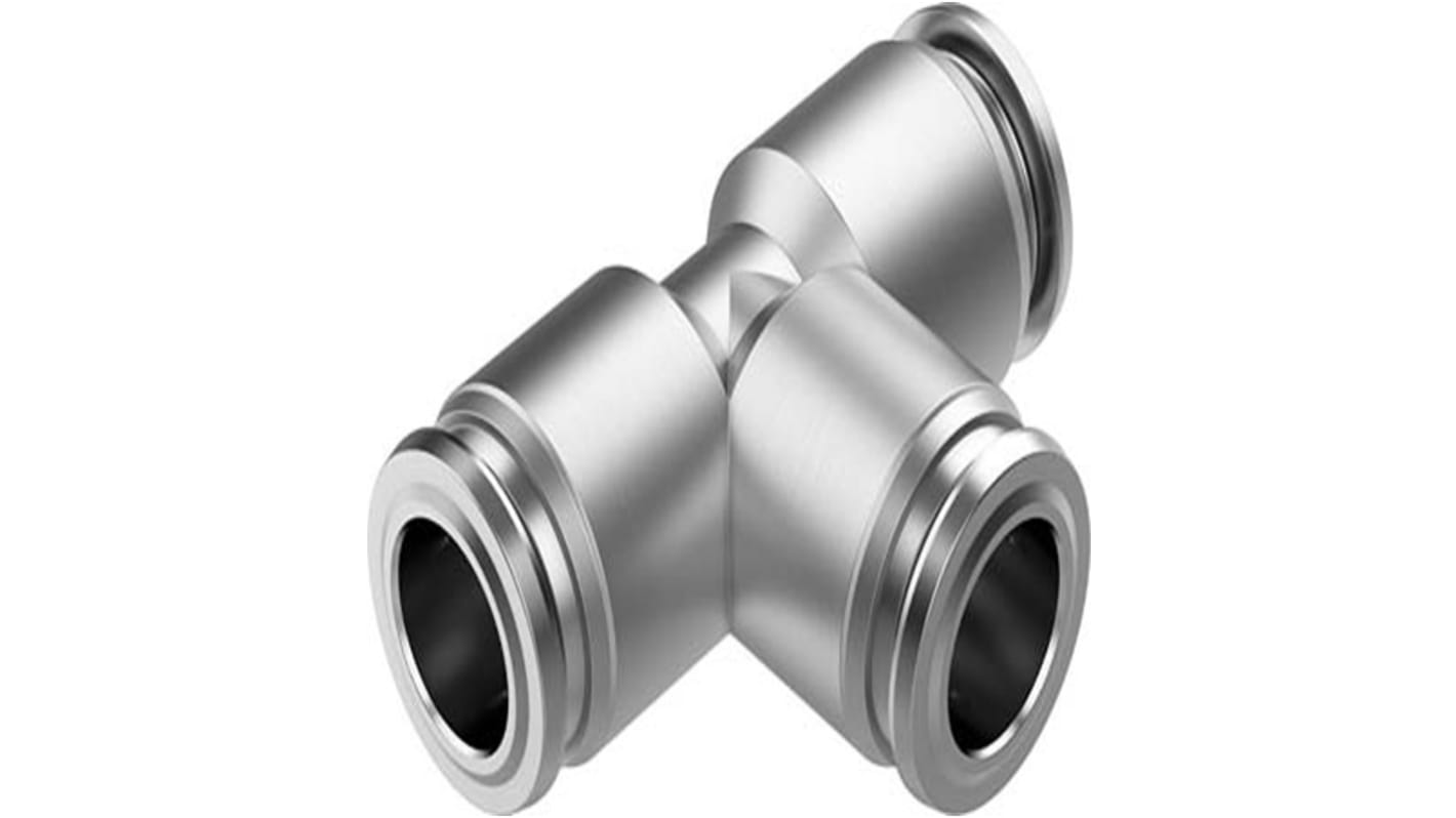 NPQR-T-Q12-E | Festo NPQR Series T Fitting, Tube 12 to 12 mm, Tube-to-Tube Connection Style ...