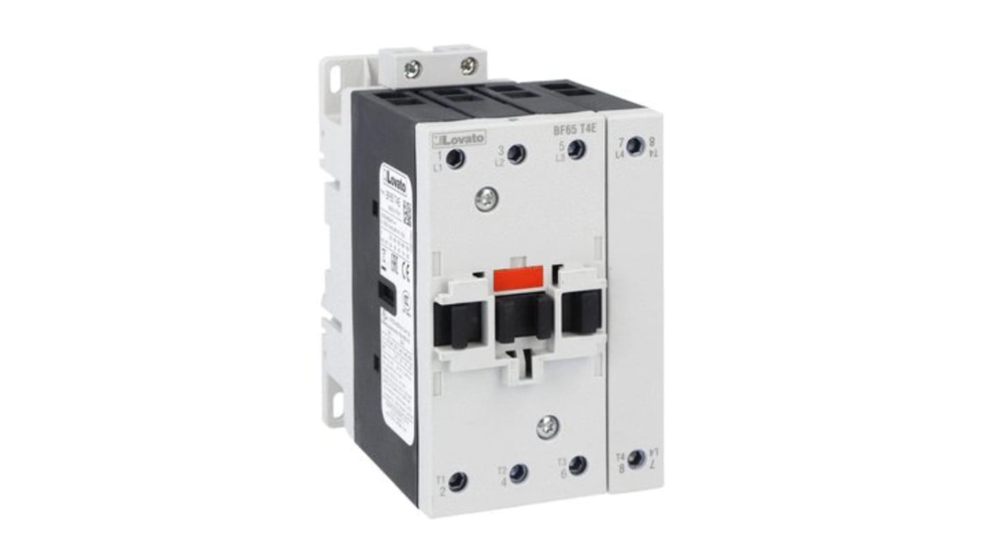 BF65T4E110 | Lovato BF65 Contactor, 110 V ac/dc Coil, 4-Pole, 100 A ...