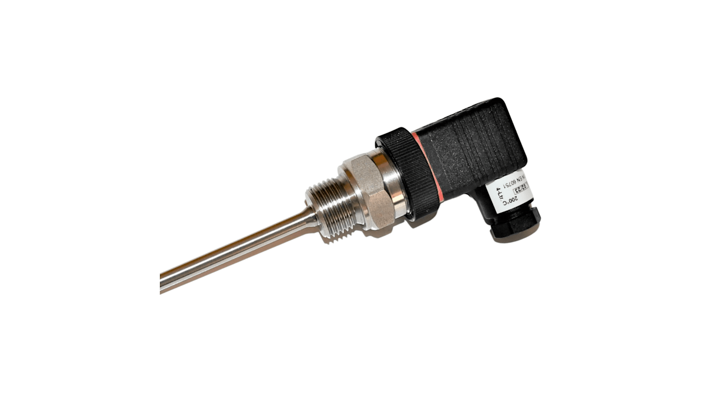 405-E-200-G1/2 | Electrotherm PT100 RTD Sensor, 6mm Dia, 200mm Long, 3 ...