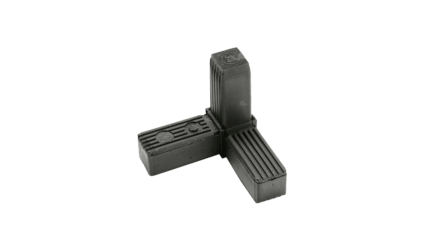 RS PRO 3-Way Connector Square Tube Connector, Strut Profile 25 mm | RS