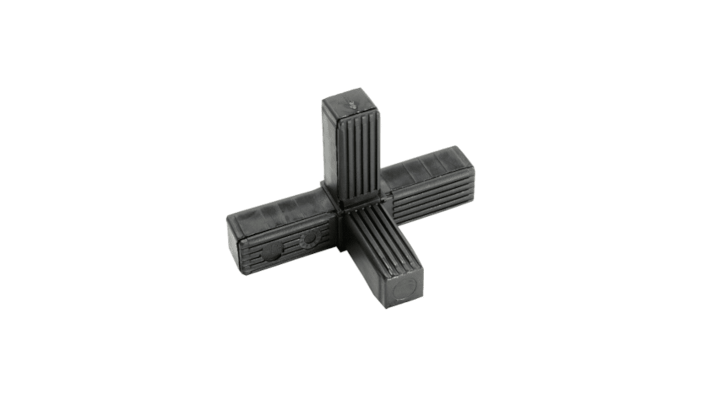 RS PRO 4-Way Connector Square Tube Connector, Strut Profile 25 mm | RS