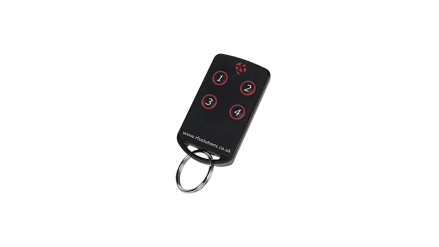 RF SolutionsFOBBER-4T4 4 Button Remote Control Fob, 433.92MHz | RS