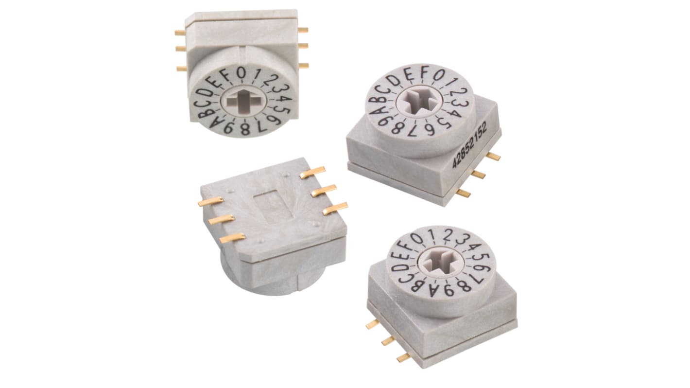 428521520816 | Wurth Elektronik WS-ROSV, 16 Position, BCD Rotary Switch ...