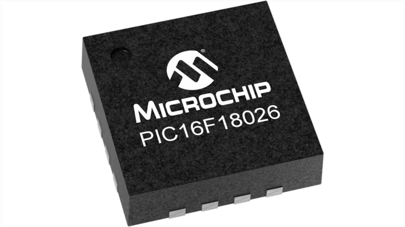 Microchip PIC16F18026-I/ML, 8bit PIC16 Microcontroller, PIC16, 64MHz, 28 KB Flash, 20-Pin QFN | RS