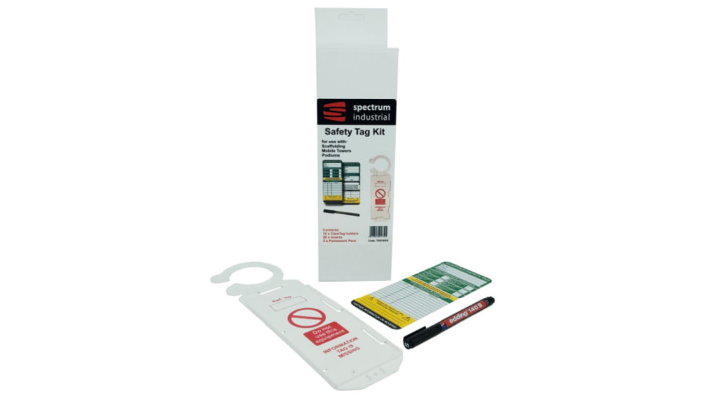 TG01BOX | Spectrum Industrial TG01 Series White Safety Scaffolding Tag ...