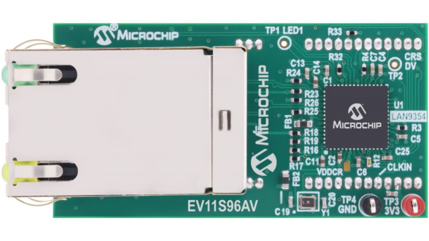 Microchip EVB-LAN9354-RMII LAN8740A, PIC32MZ, PIC32 USB, RJ-45 Ethernet Starter Kit for PIC32MZ ...