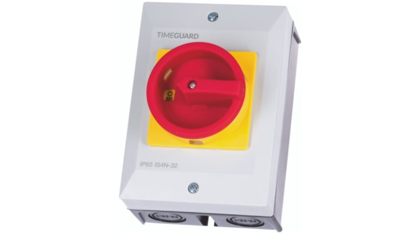 IS4N-32 | Timeguard 4 Pole Surface Mount Isolator Switch - 32A Maximum ...