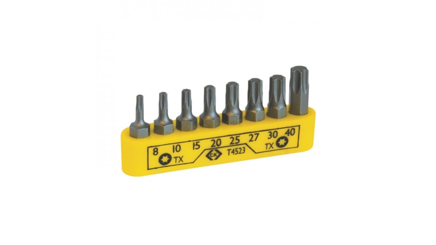 T4523 | CK Torx Bit Set 8 Pieces, Torx | RS