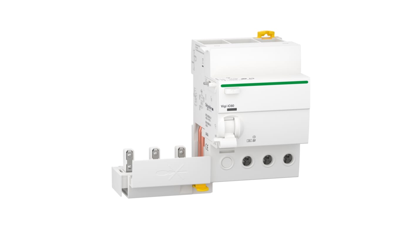 A9Q31340 | Schneider Electric Vigi IC60 RCCB, 40A, 3P Pole, 30mA, Type A-SI, 400V | RS