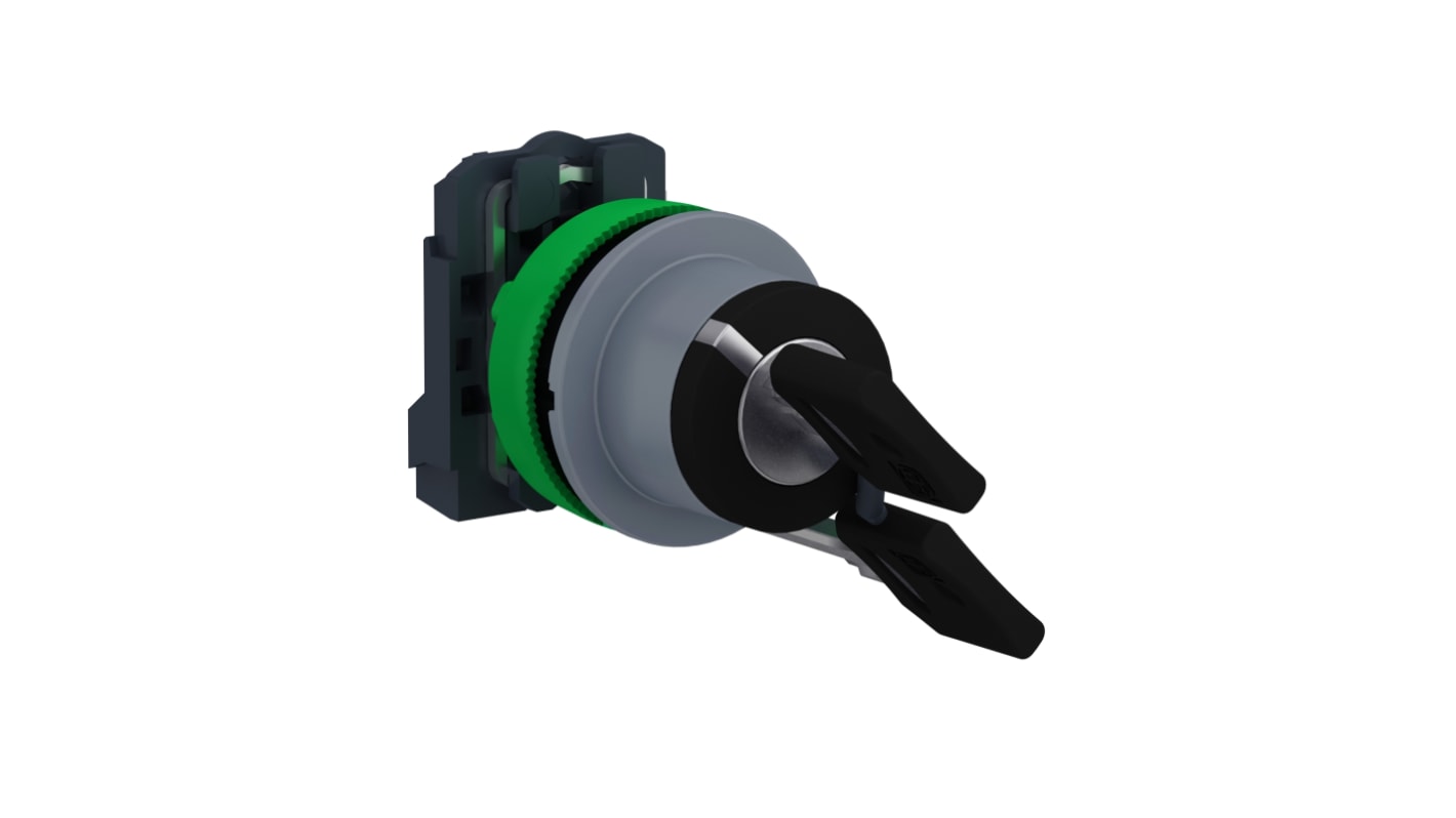 XB5FG21C0 | Schneider Electric Key Selector Switch - (1NO) 30.5mm Cutout Diameter 2 Positions | RS