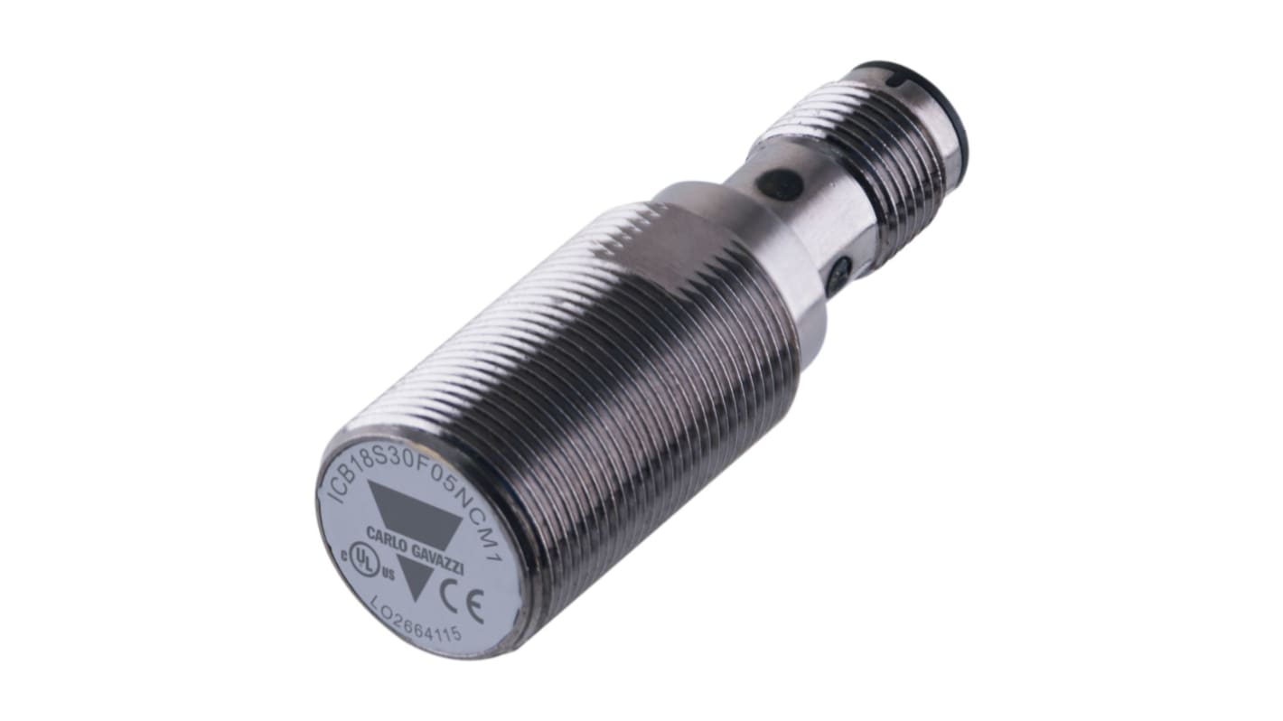 ICB18S30F08POM1 | Carlo Gavazzi ICB18 Series Inductive Barrel-Style Inductive Proximity Sensor ...
