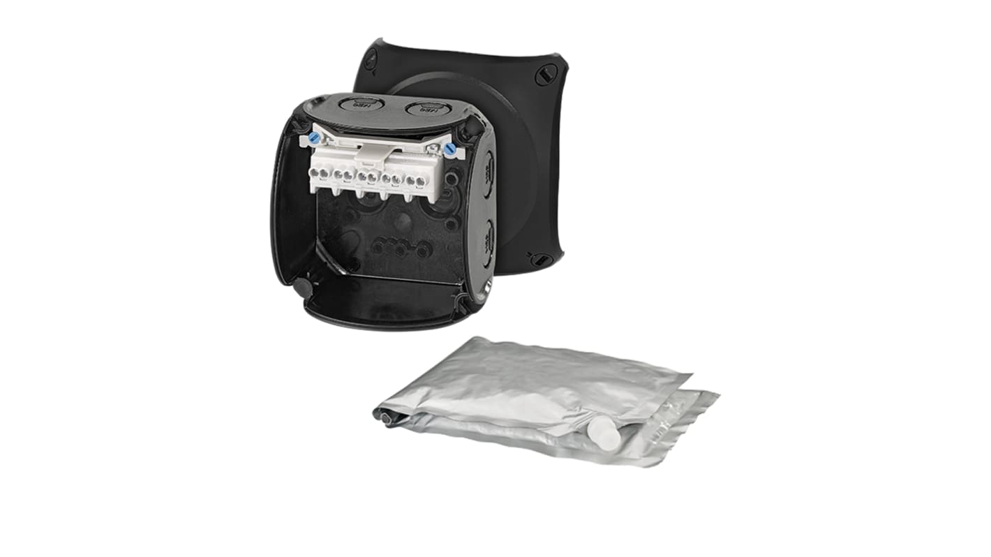 WP 0202 B | HENSEL WP Series Black Polycarbonate Terminal Box, IP68, 5 ...