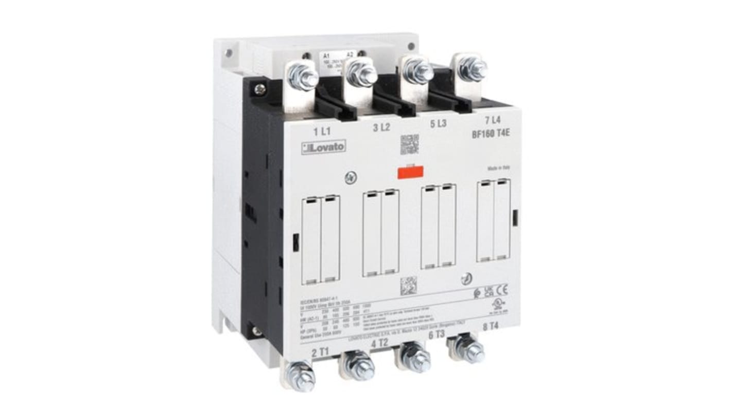 BF160T4E110 | Lovato BF16 BF160 Contactor, 48-130 V ac/dc Coil, 4-Pole ...