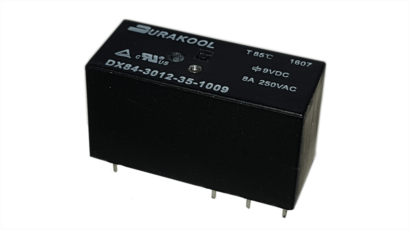 DX84-2012-35-1012 | Durakool パワーリレー 12V dc DPDT-2C/0 基板実装タイプ | RS