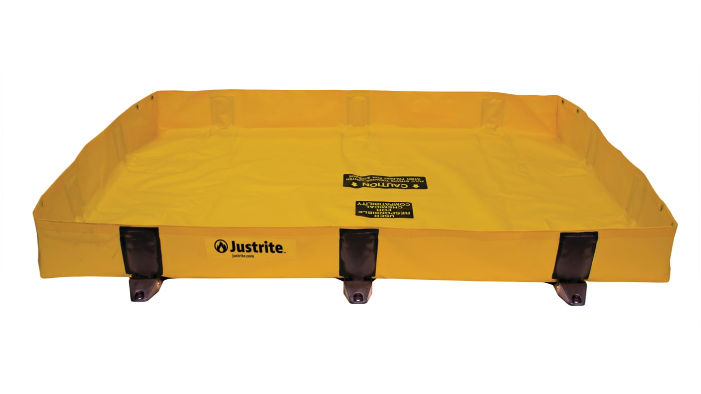 JEN28370YL | Justrite PVC Spill Containment for Chemical, 299L Capacity ...