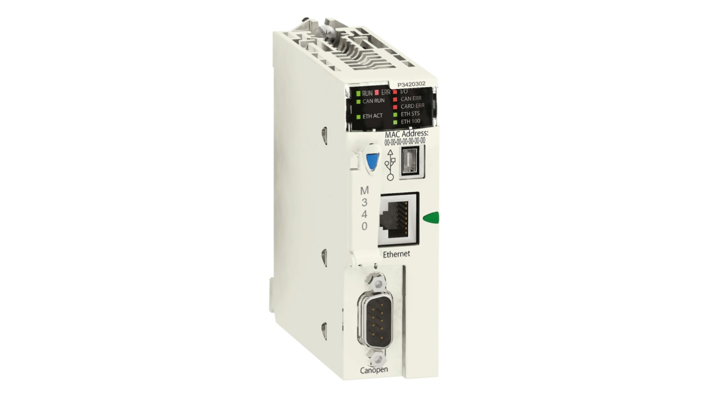 BMXP3420302 | Schneider Electric Modicon M340 Series PLC CPU, 24 V dc Supply, Analog, Discrete ...
