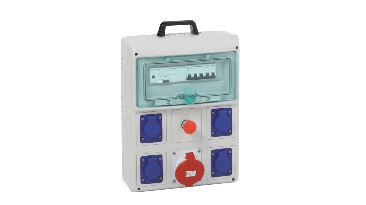 PFR10107 | Schneider Electric, Kaedra IP44 Light Grey Surface Mount 2P ...