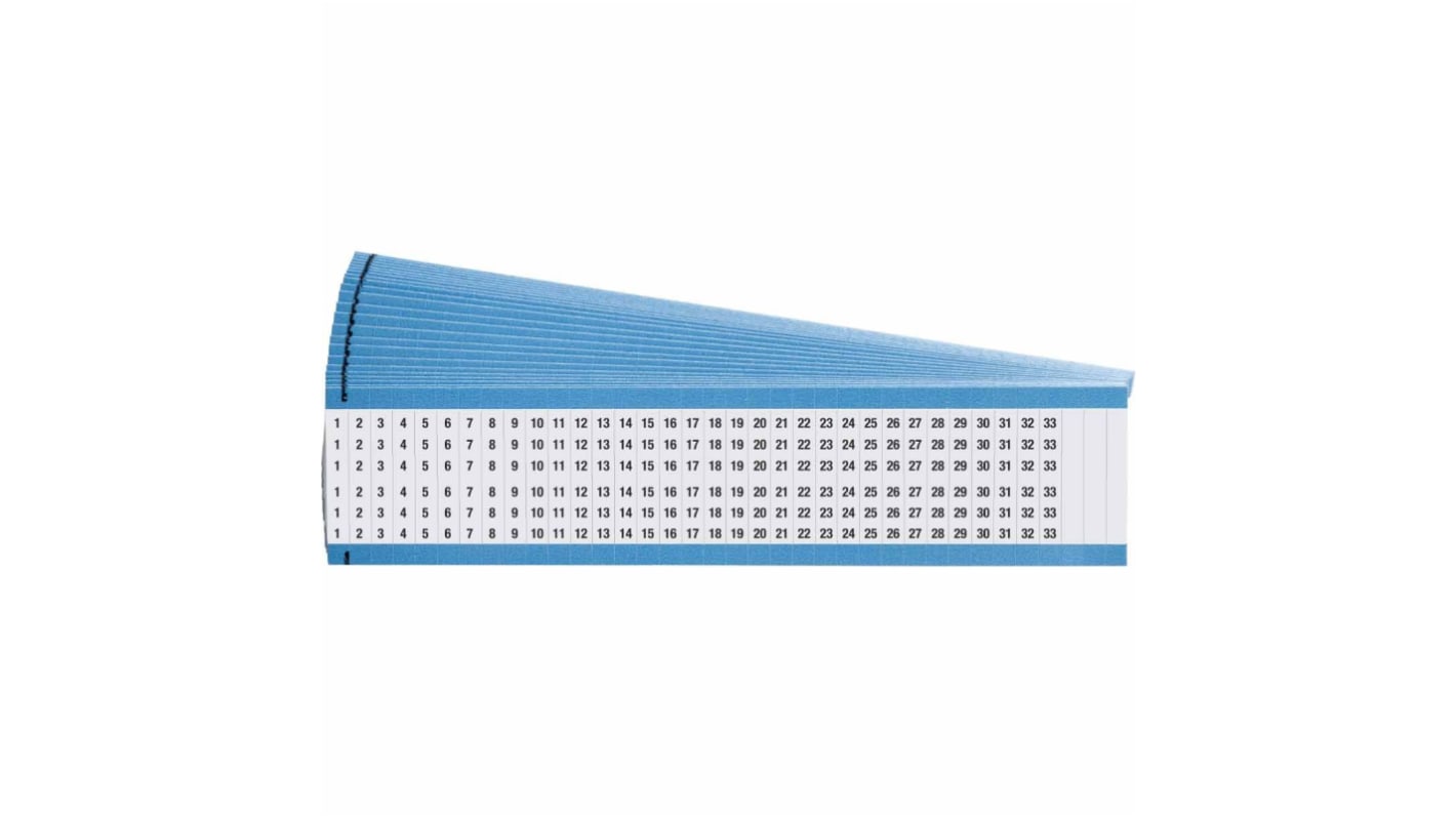 111820 | Brady 111 Adhesive Cable Label, Black on White, Pre-printed "1 ...