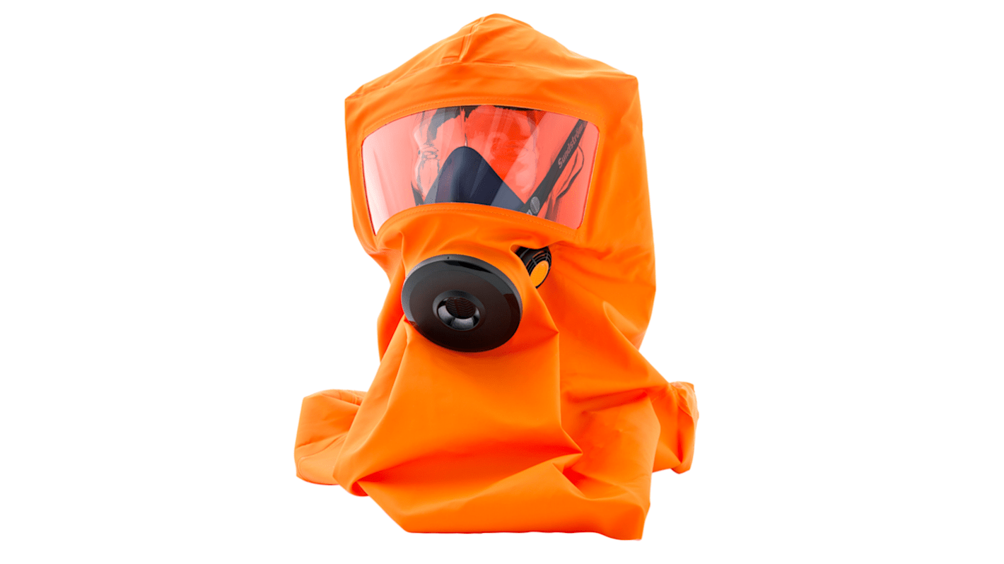 Sundstrom H09-1012 Orange CA, Polyester, PVC Protective Hood, Resistant ...