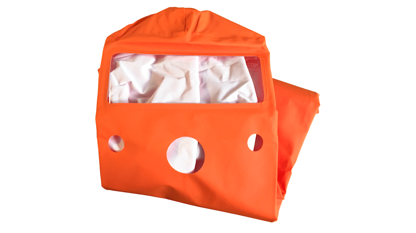 Sundstrom H09-1112 Orange CA, Polyester, PVC Protective Hood, Resistant ...