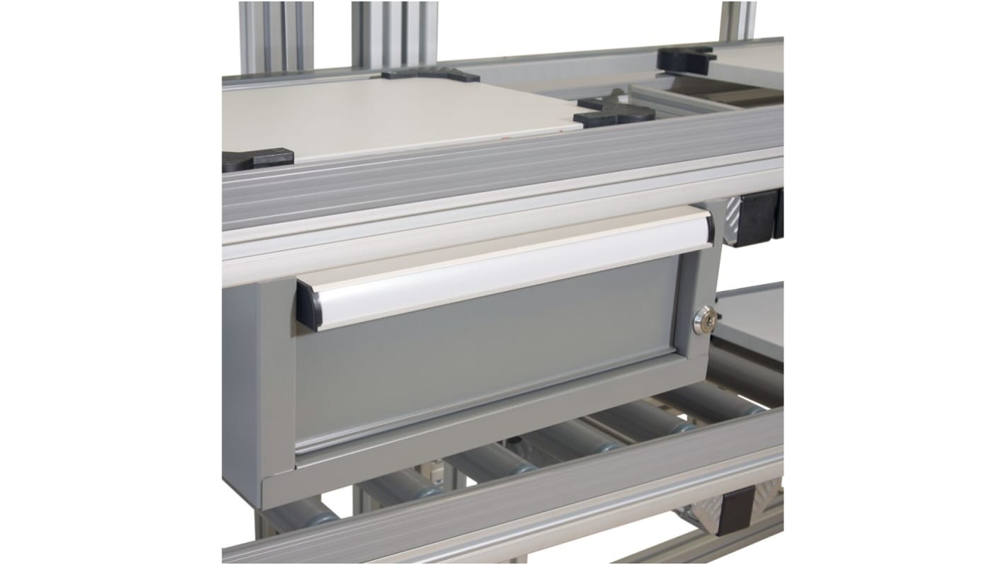 3842546533 | Bosch Rexroth 1 Drawer, Steel, 149mm x 401mm x 120mm, Grey ...