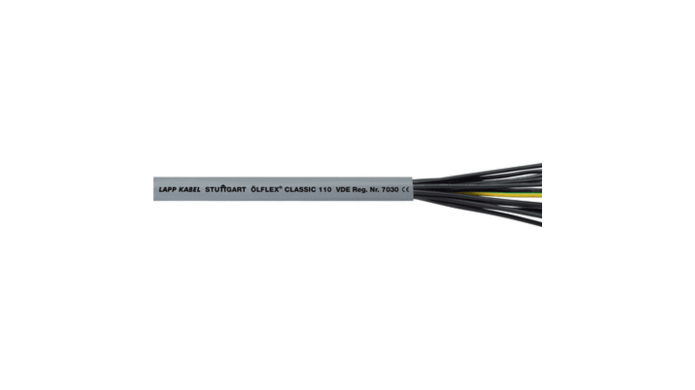 1119316 | Lapp 16 Core Power Cable, 1.5 mm², 100m, Grey Polyvinyl ...