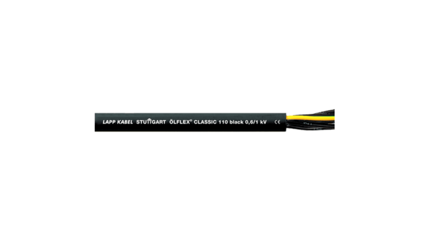 1120270 | Lapp 4 Core Power Cable, 1 mm², 100m, Black Polyvinyl ...