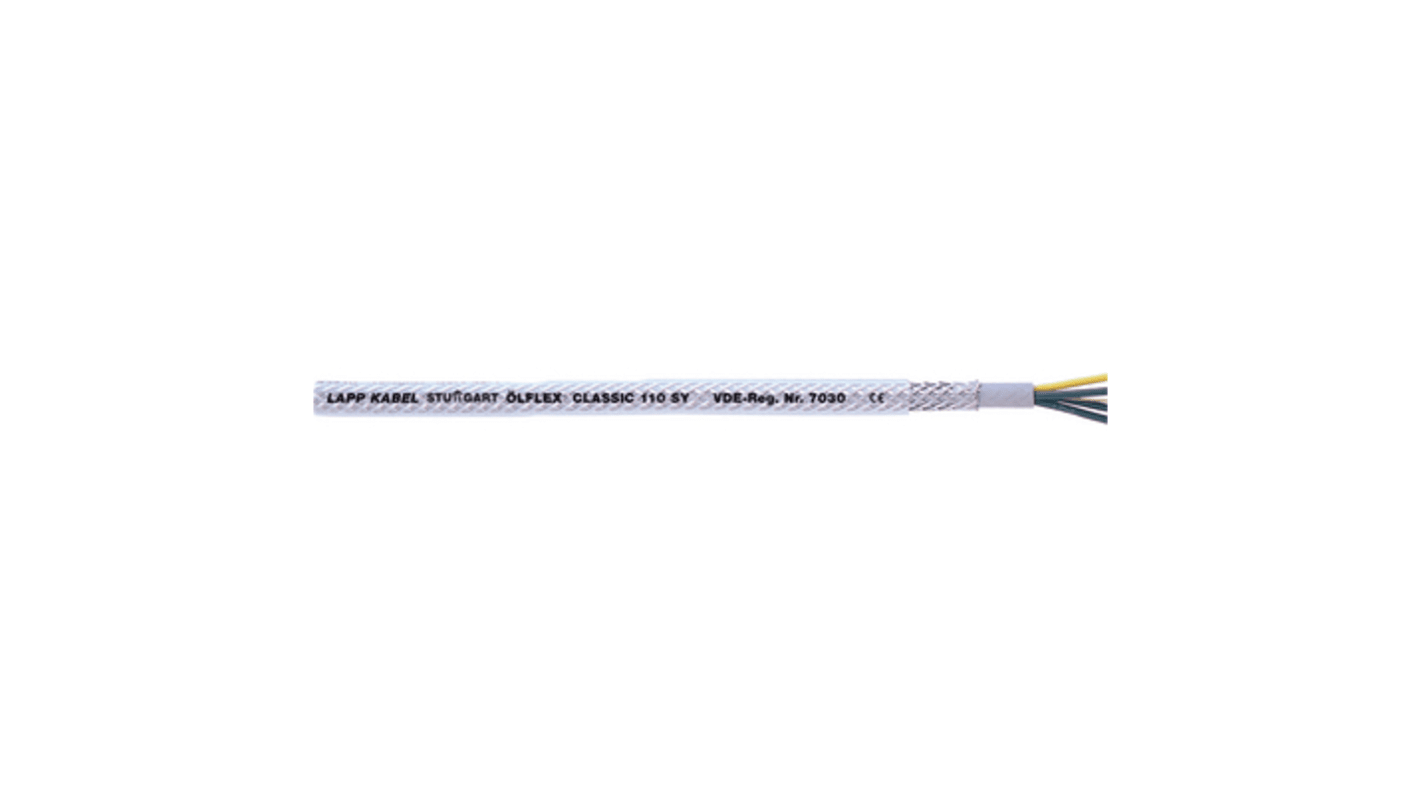 1125203 | Lapp 3 Core Power Cable, 1 mm², 50m, Transparent Polyvinyl ...