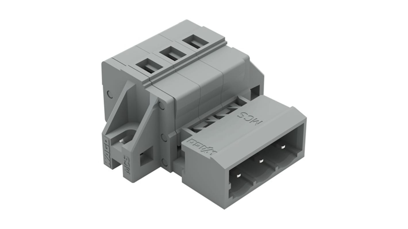 231-603/019-000 | Wago 231 Series Pluggable Connector, 3-Pole, Male, 3-Way, Snap-In, 12A | RS