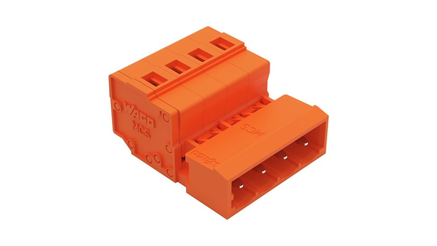 231-634 | Wago 231 Series Pluggable Connector, 4-Pole, Male, 4-Way ...